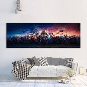 All Characters Marvel XXL Canvas Wall Art ' Blockbuster Fine Art ...