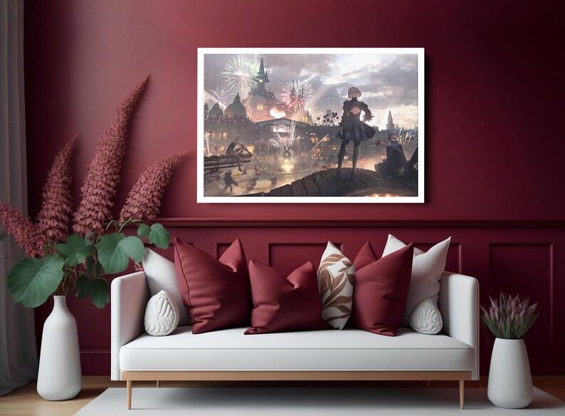 NIER AUTOMATA 5 Pieces Game Canvas Wall Art, Video Game Canvas, Video ...
