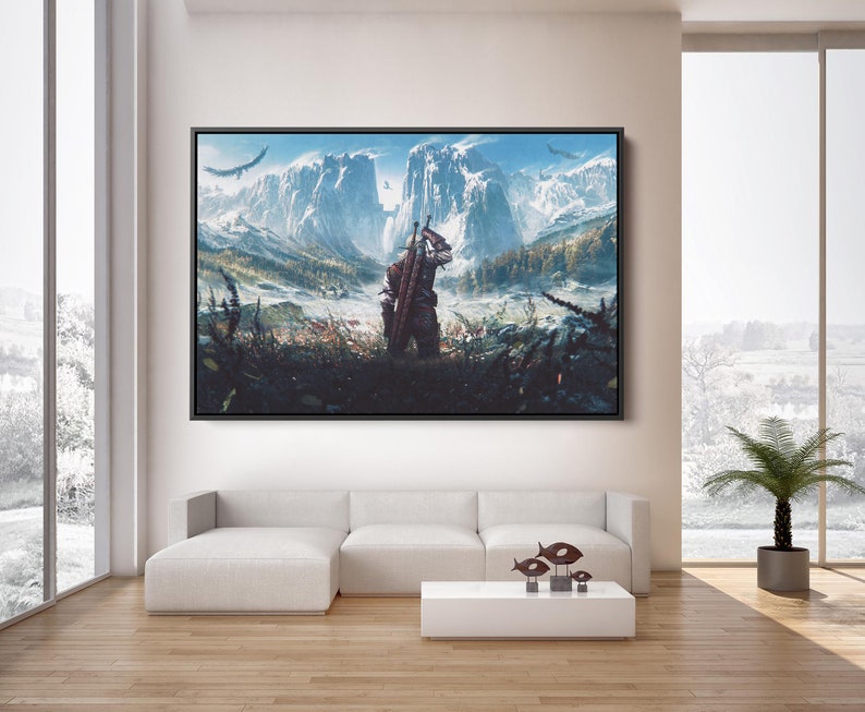 The Witcher 3 Canvas Print,5 Panel Witcher 3 Canvas Geralt of Rivia ...