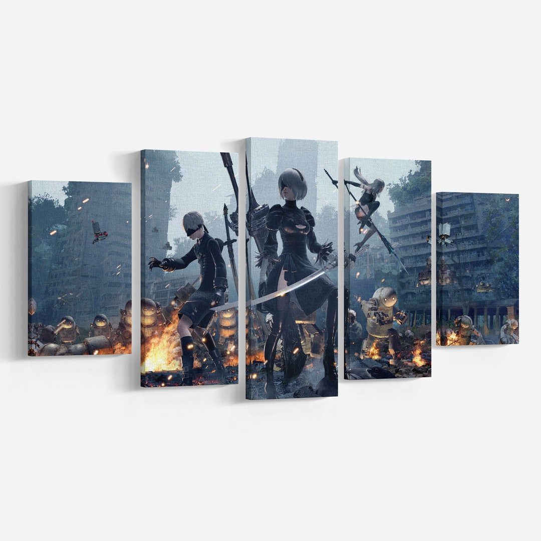 NIER AUTOMATA Canvas Wall Art, Video Game Canvas, Video Game Art, Anime ...