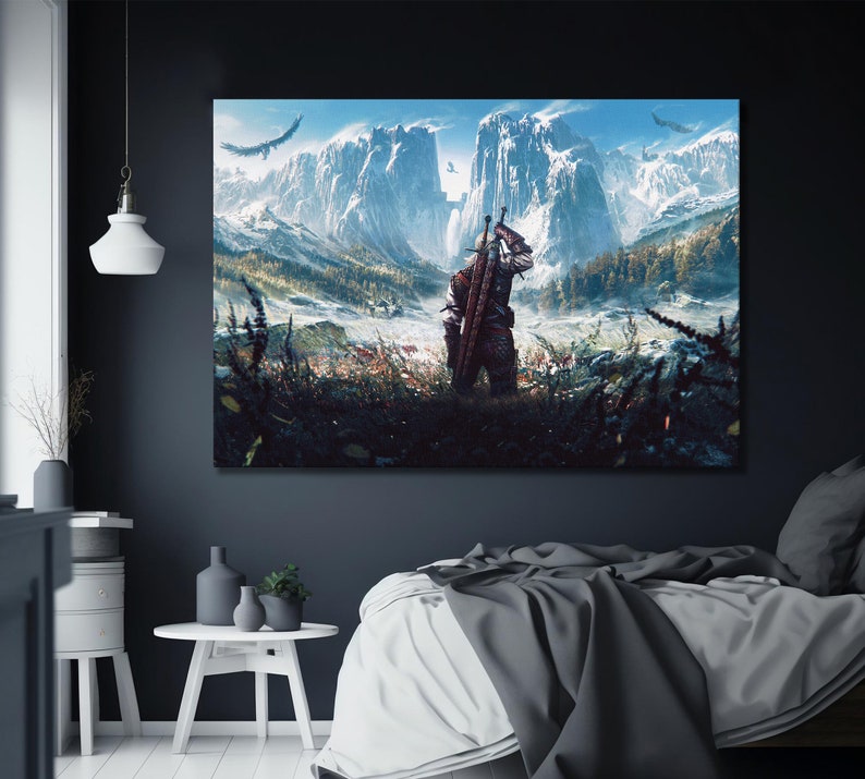 The Witcher 3 Canvas Print,5 Panel Witcher 3 Canvas Geralt of Rivia ...