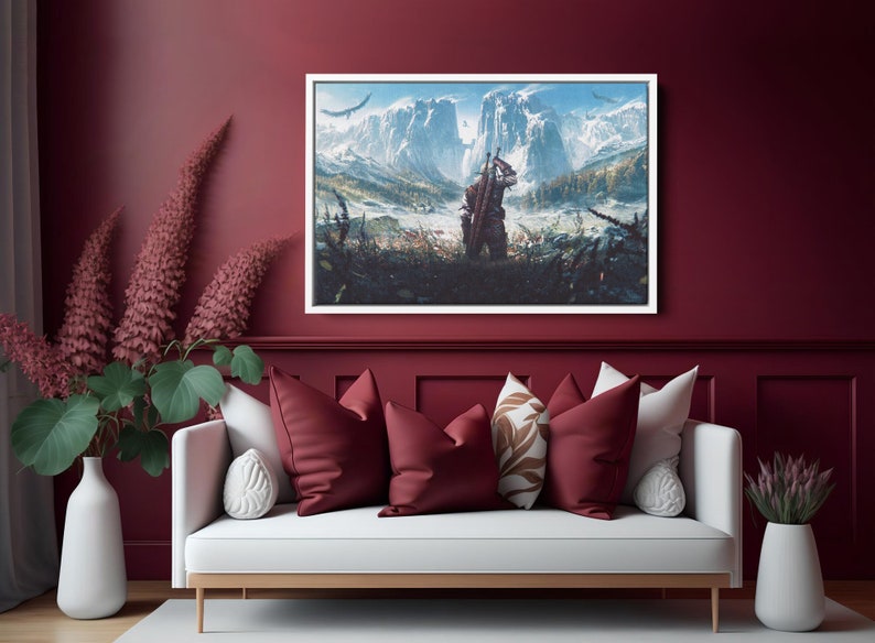 The Witcher 3 Canvas Print,5 Panel Witcher 3 Canvas Geralt of Rivia ...