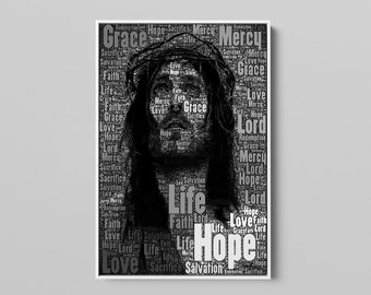Jesus Christ Portrait Print Jesus Painting - Etsy