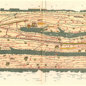 Tabula Peutingeriana (the Peutinger Map) - Pagan & Historical Fine Art ...
