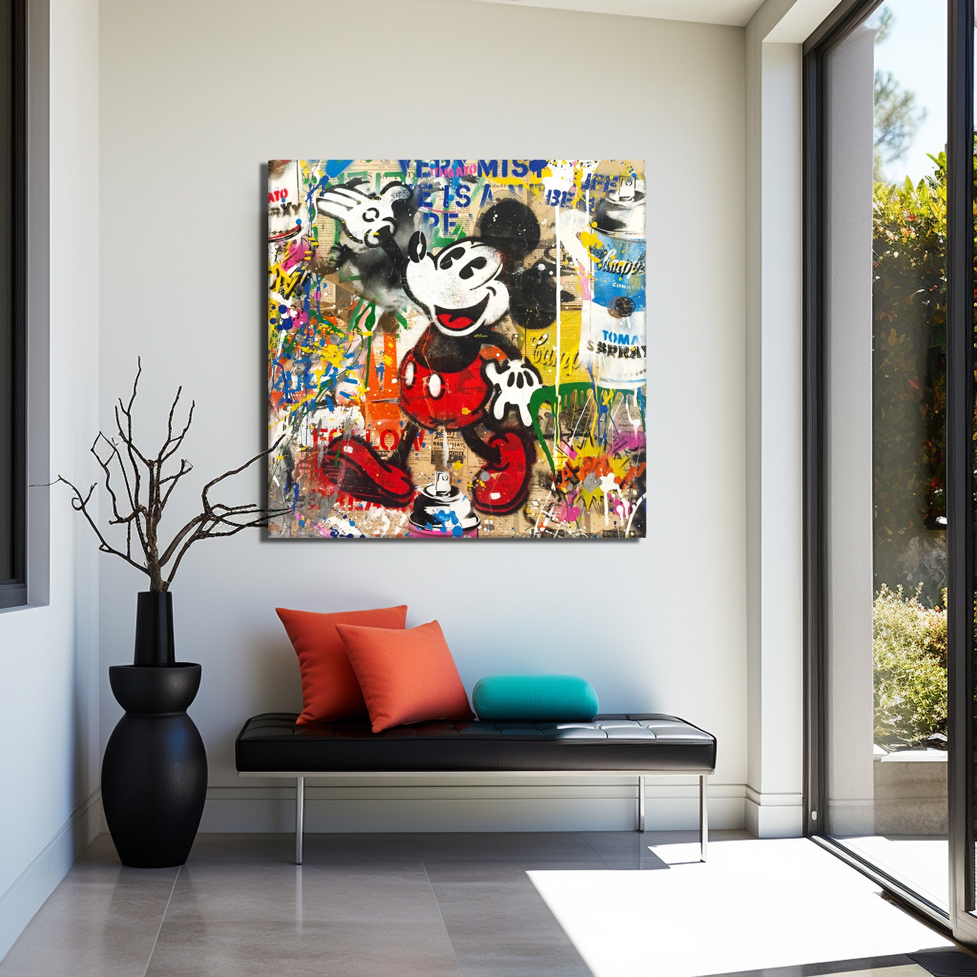 Banksy Old Pop Art Mickey Mouse Canvas Print Banksy Art - Etsy