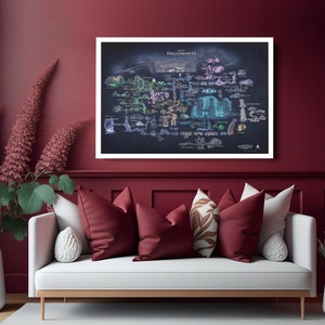 Hollow Knight 5 Pieces Map Canvas, Hallownest Wall Art Poster, Rolled ...