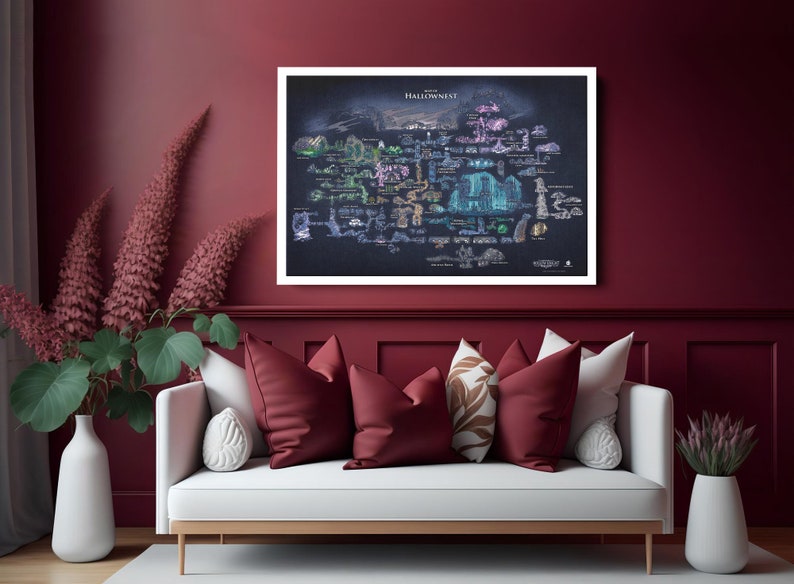 Hollow Knight 5 Pieces Map Canvas Hallownest Wall Art Poster - Etsy
