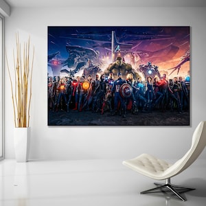 All Characters Marvel XXL Canvas Wall Art ' Blockbuster Fine Art ...