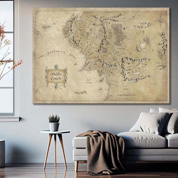Middle Earth Map - Etsy