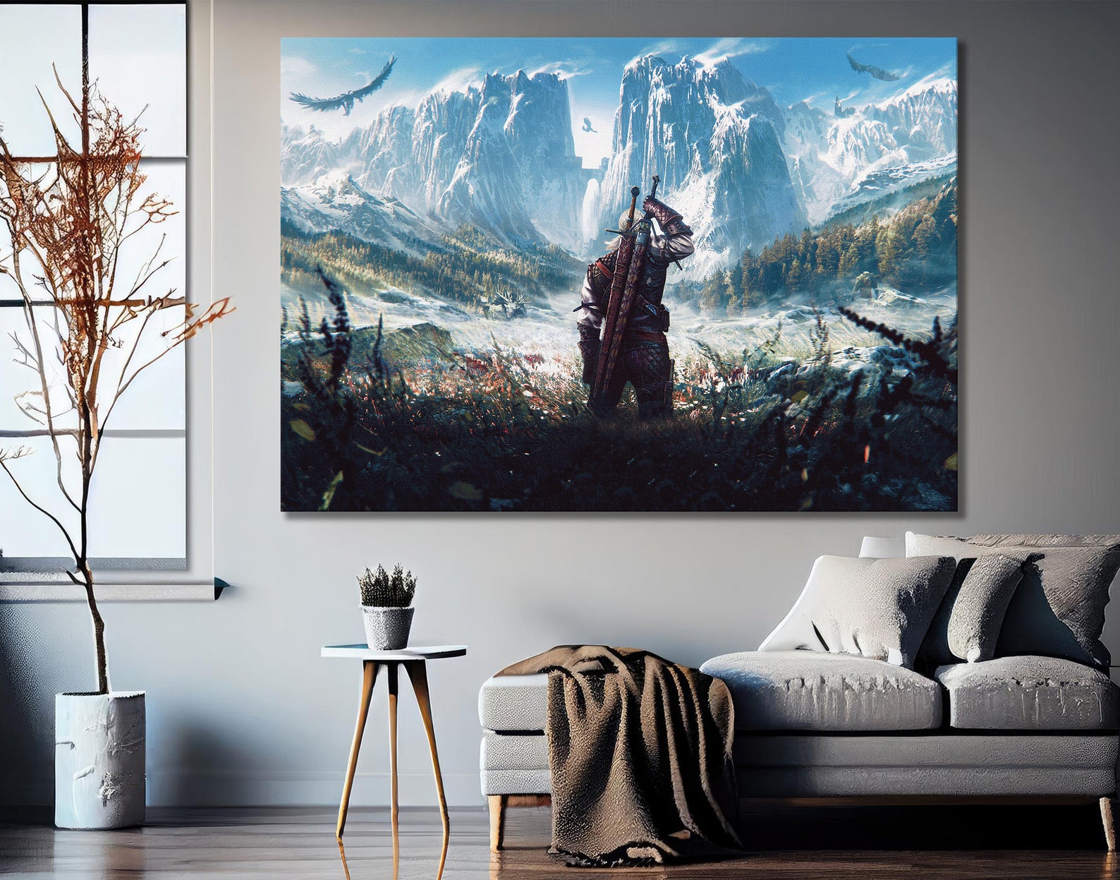 The Witcher 3 Canvas Print,5 Panel Witcher 3 Canvas Geralt of Rivia ...