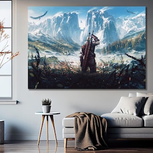 The Witcher 3 Canvas Print,5 Panel Witcher 3 Canvas Geralt of Rivia ...