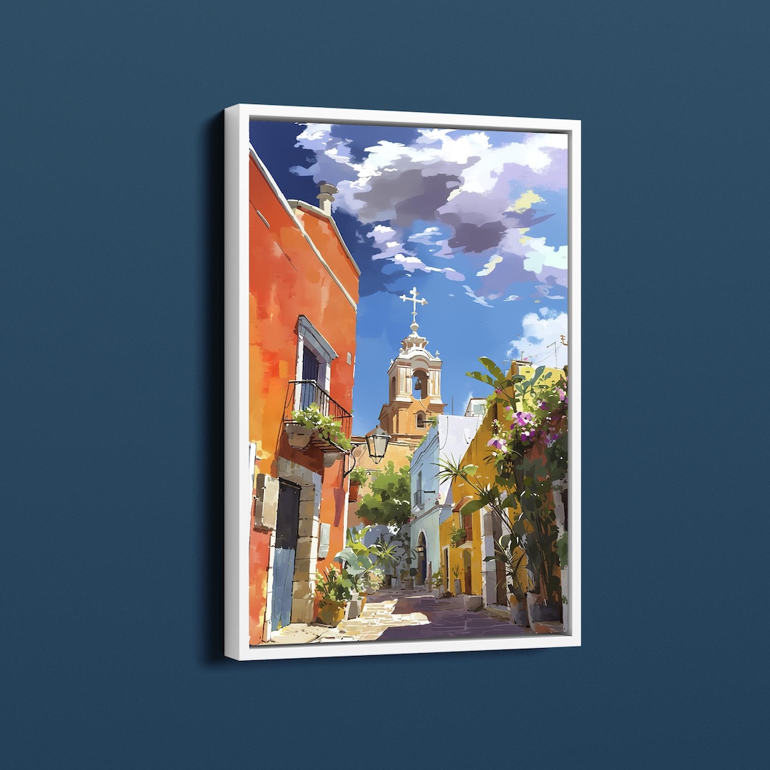 Puerto Rico Art - Original Oil Painting of Old San Juan on Framed ...