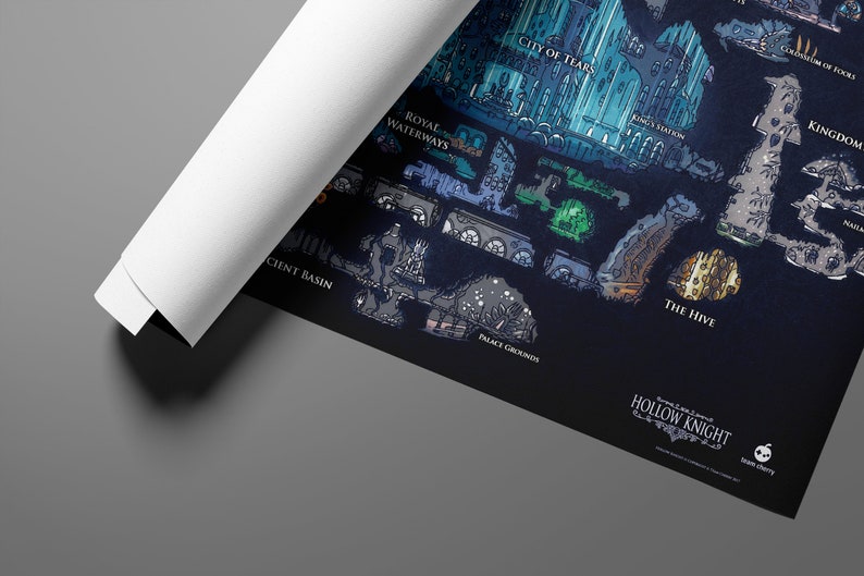 Hollow Knight 5 Pieces Map Canvas Hallownest Wall Art Poster - Etsy