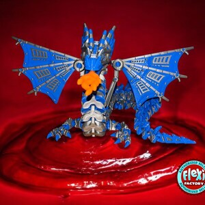 3D Printed Articulating Winged Mech Dragon - Etsy