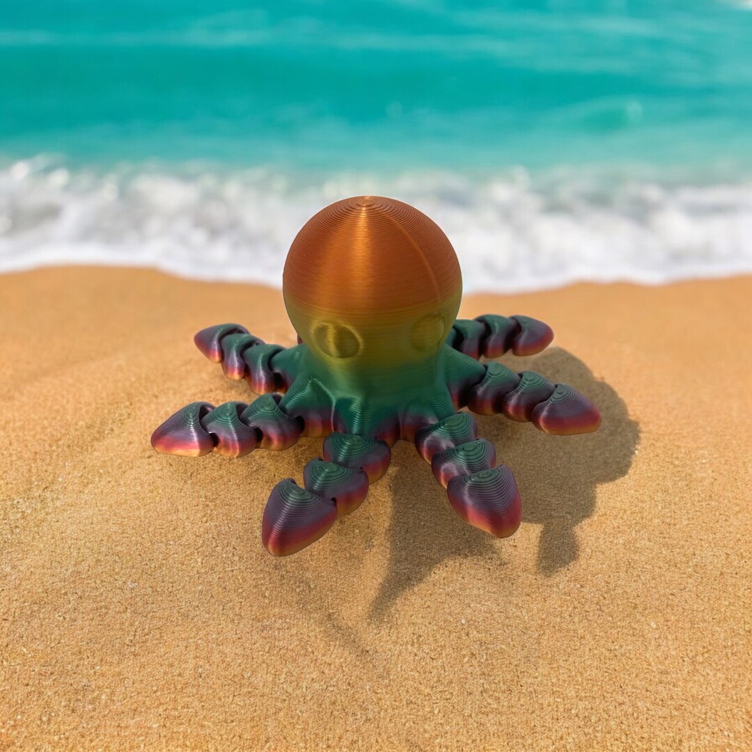 Cute 3D Printed Articulating Baby Octopus - Etsy