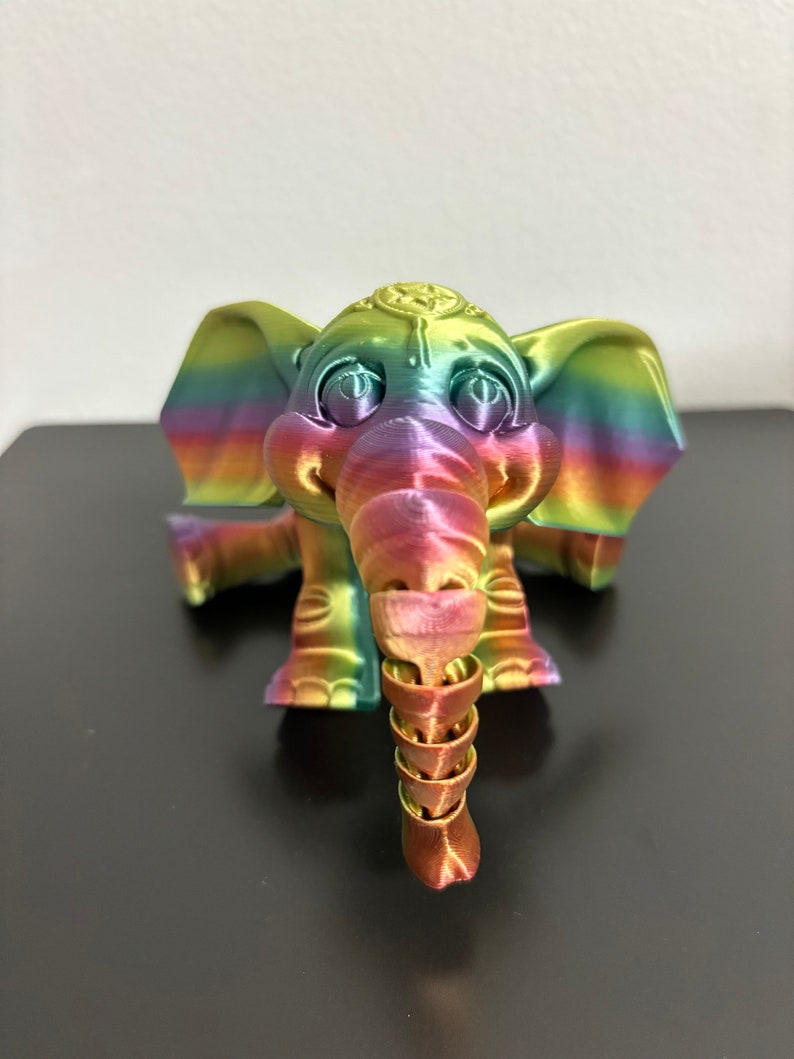 3D Printed Articulating Elephant - Etsy