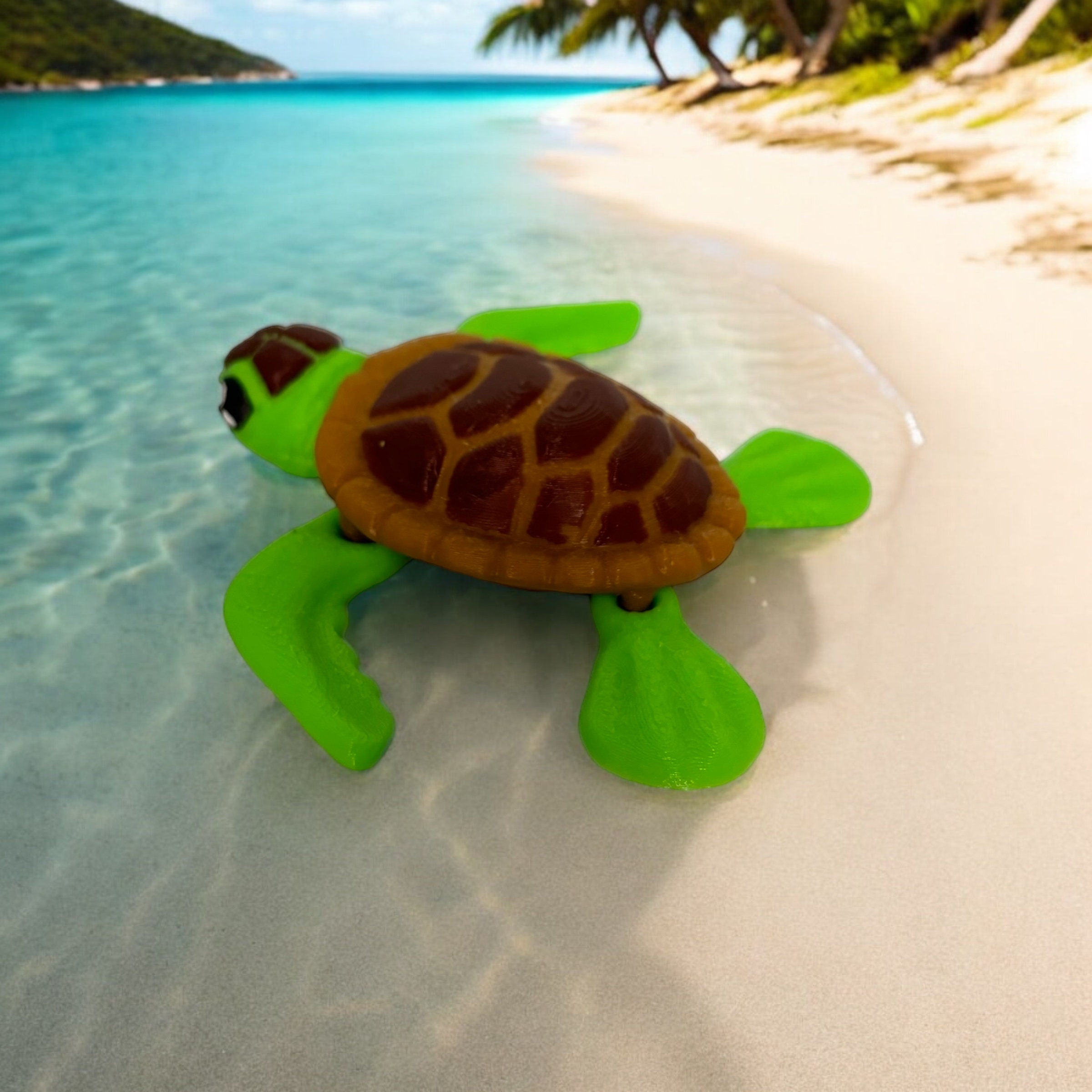 3D Printed Articulating Sea Turtle - Etsy