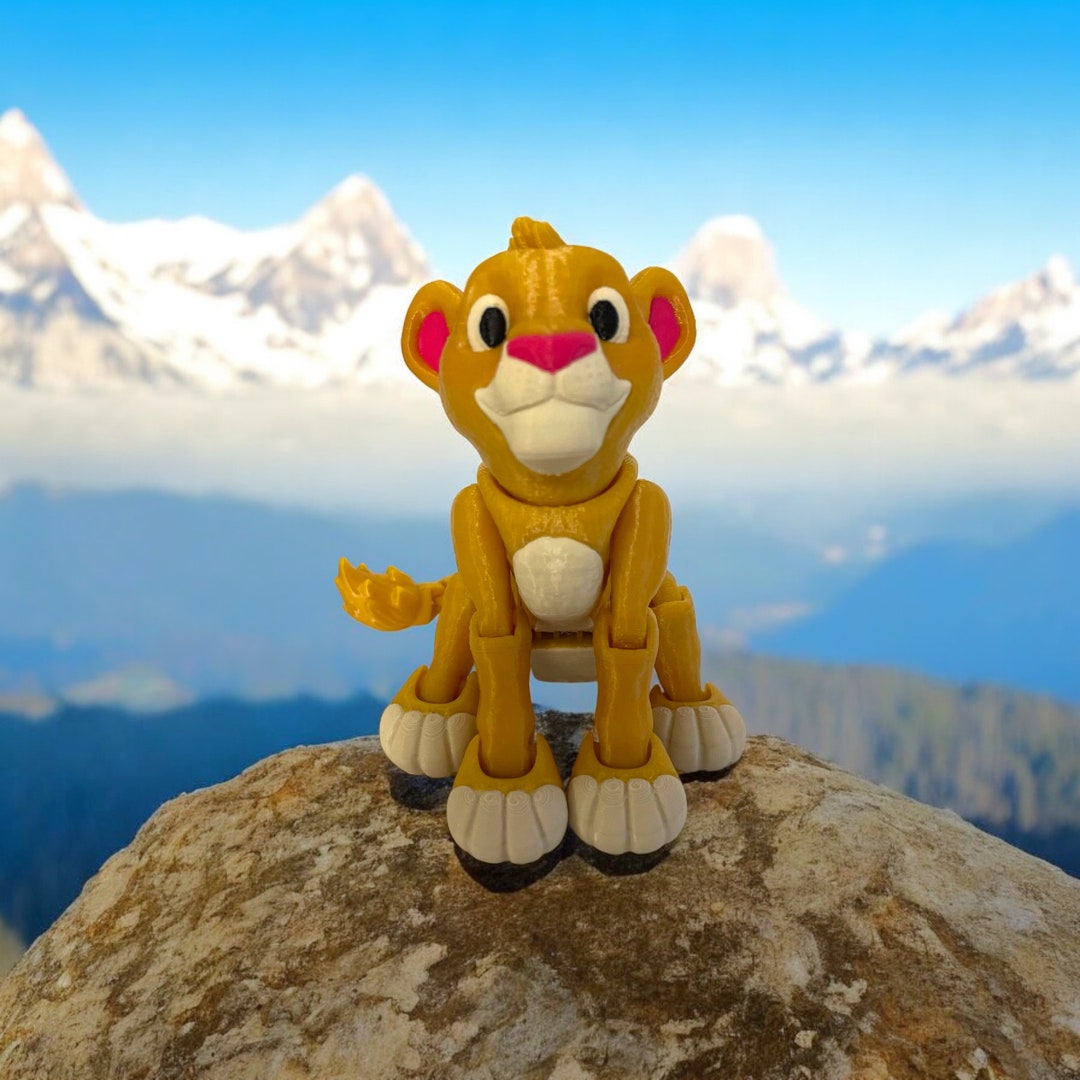 3D Printed Articulating Simba - Etsy