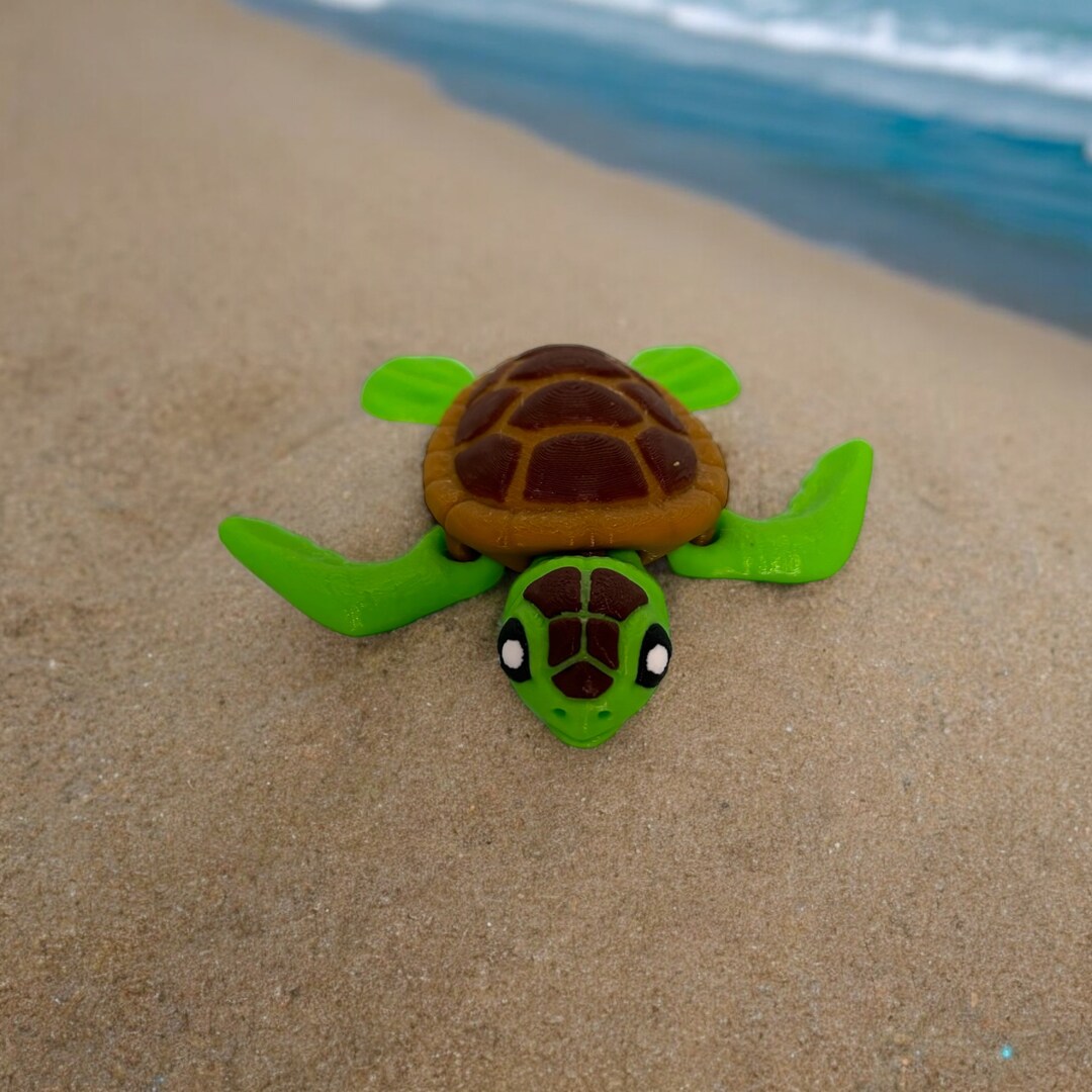 3D Printed Articulating Sea Turtle - Etsy
