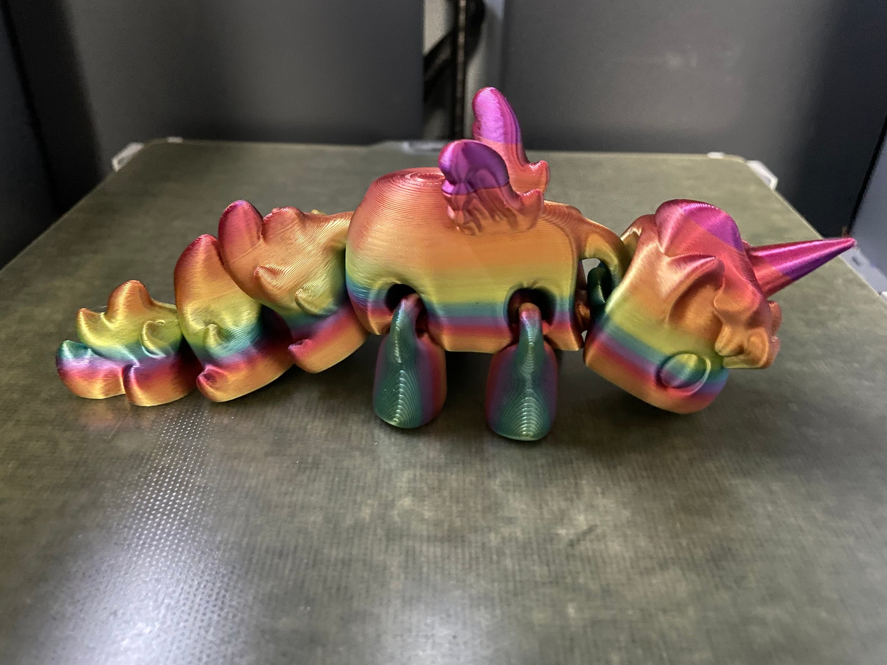 Cute 3D Printed Articulating Unicorn Fidget - Etsy