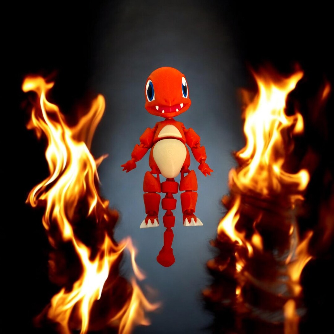 3D Printed Flexi Charmander - Etsy