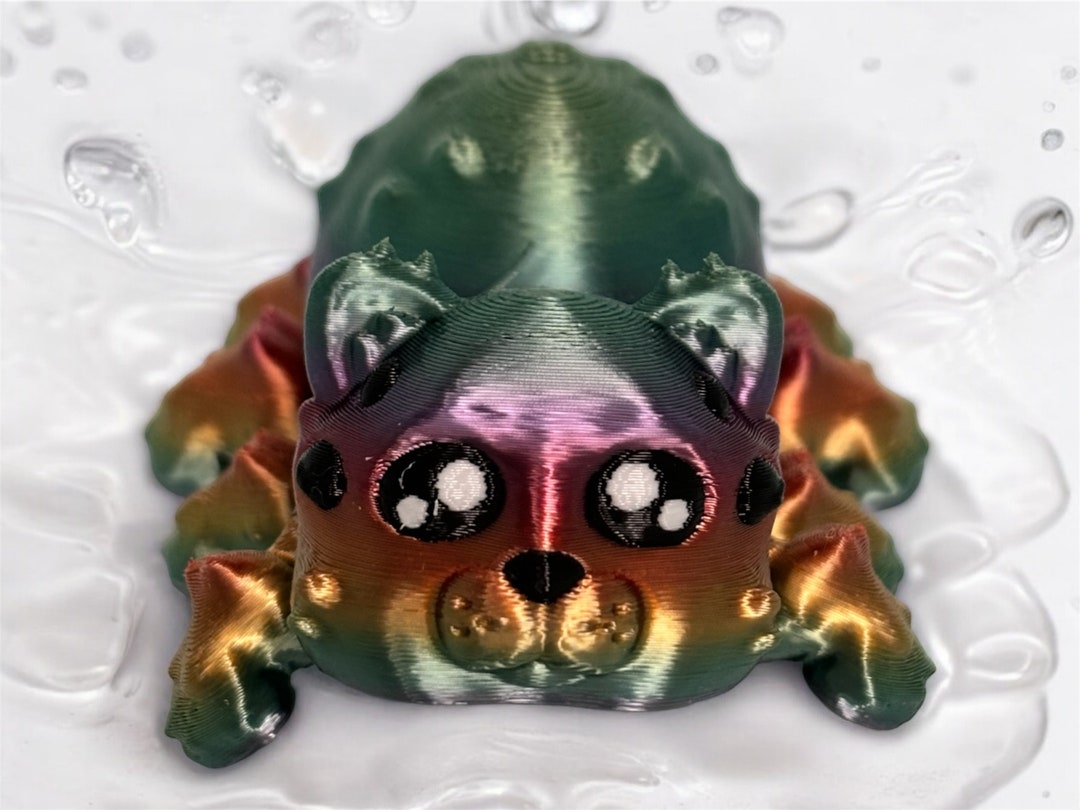 Cute 3D Printed Articulating Spider Cat - Etsy