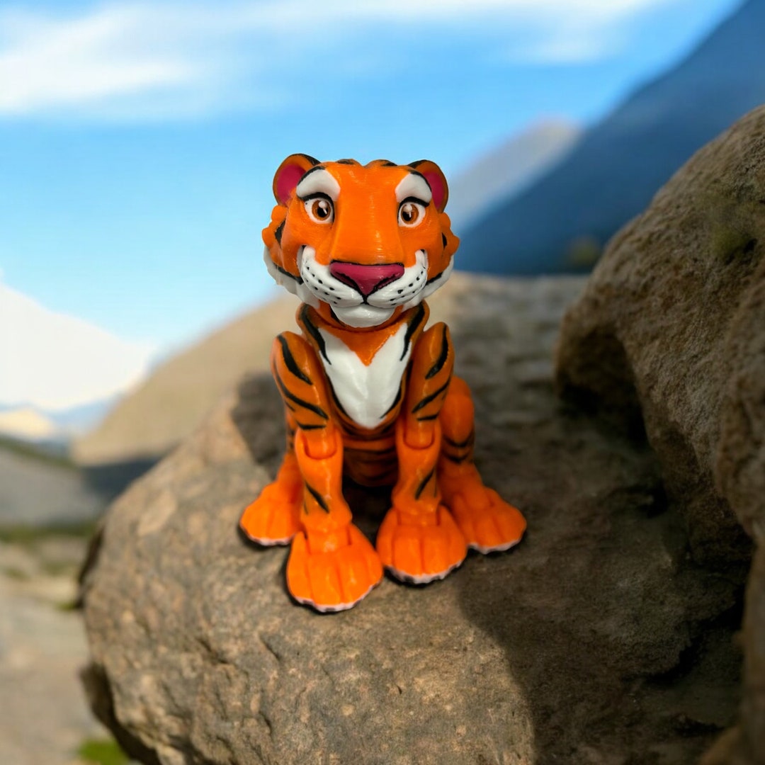 3D Printed Articulating Tiger - Etsy