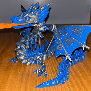 3D Printed Articulating Winged Mech Dragon - Etsy