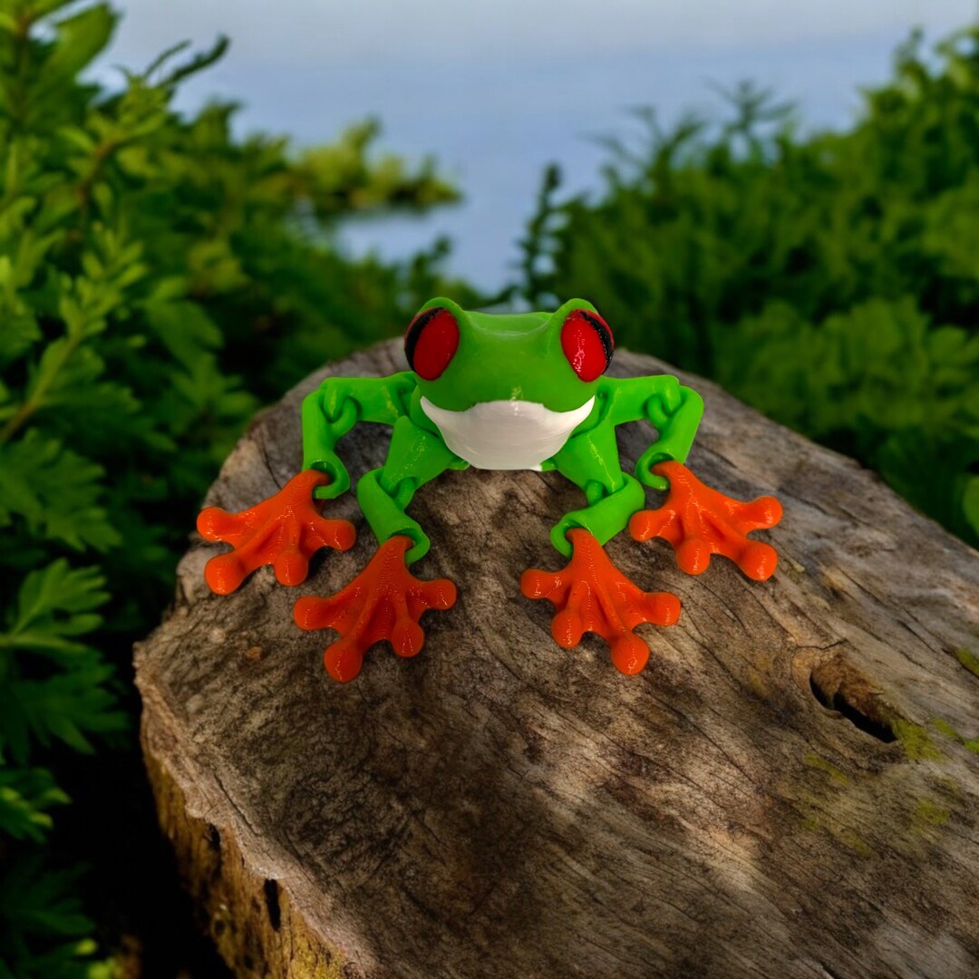 3D Printed Cute Articulating Tree Frog - Etsy