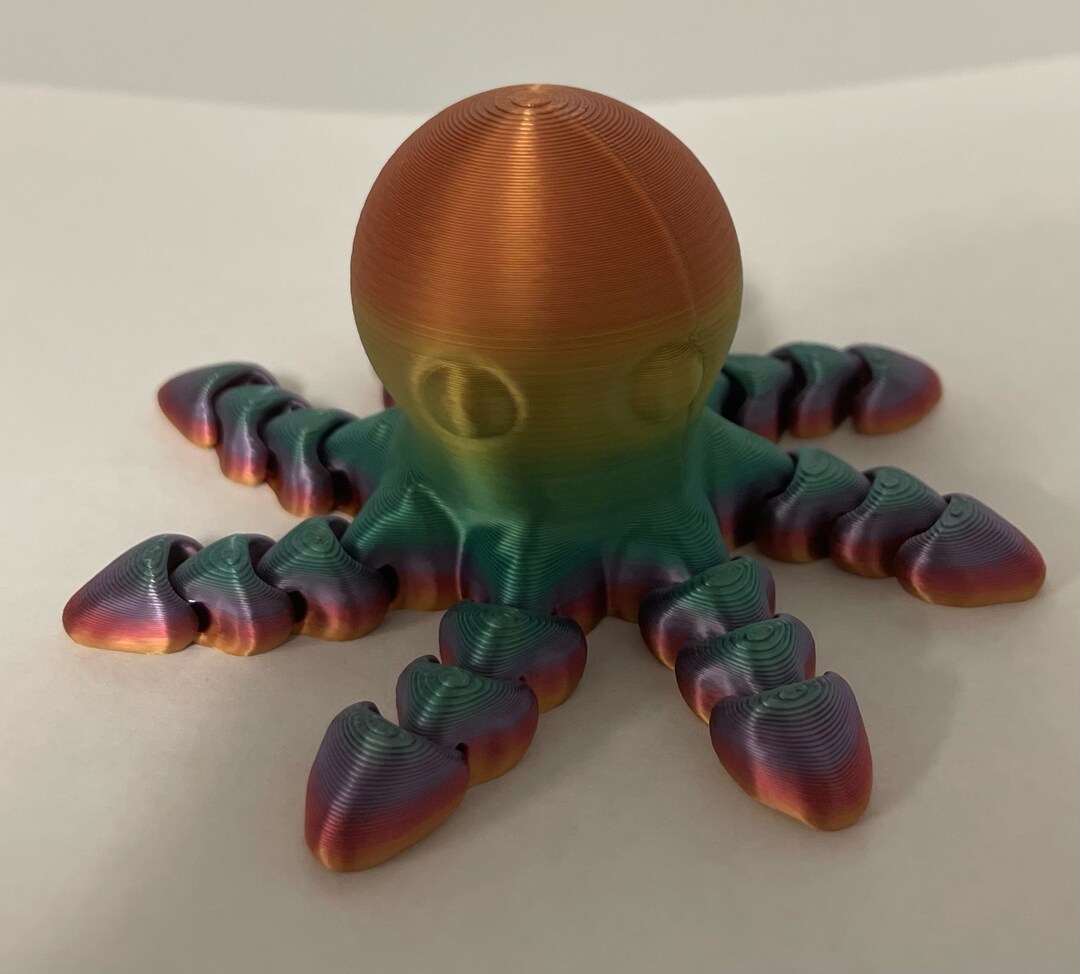 Cute 3D Printed Articulating Baby Octopus - Etsy