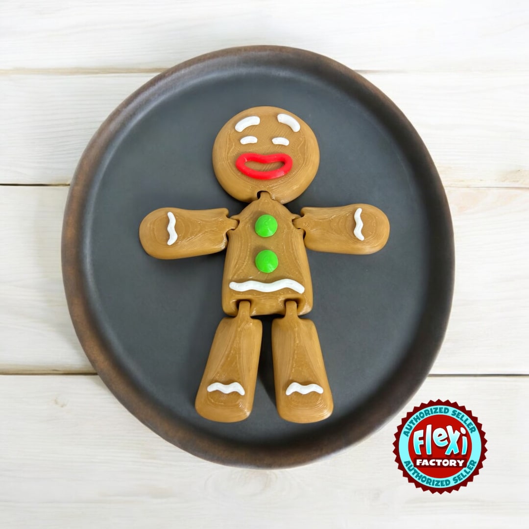 3D Printed Articulating Gingerbread Man - Etsy