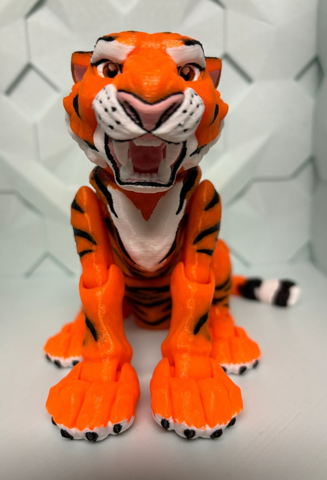 3D Printed Articulating Roaring Tiger - Etsy