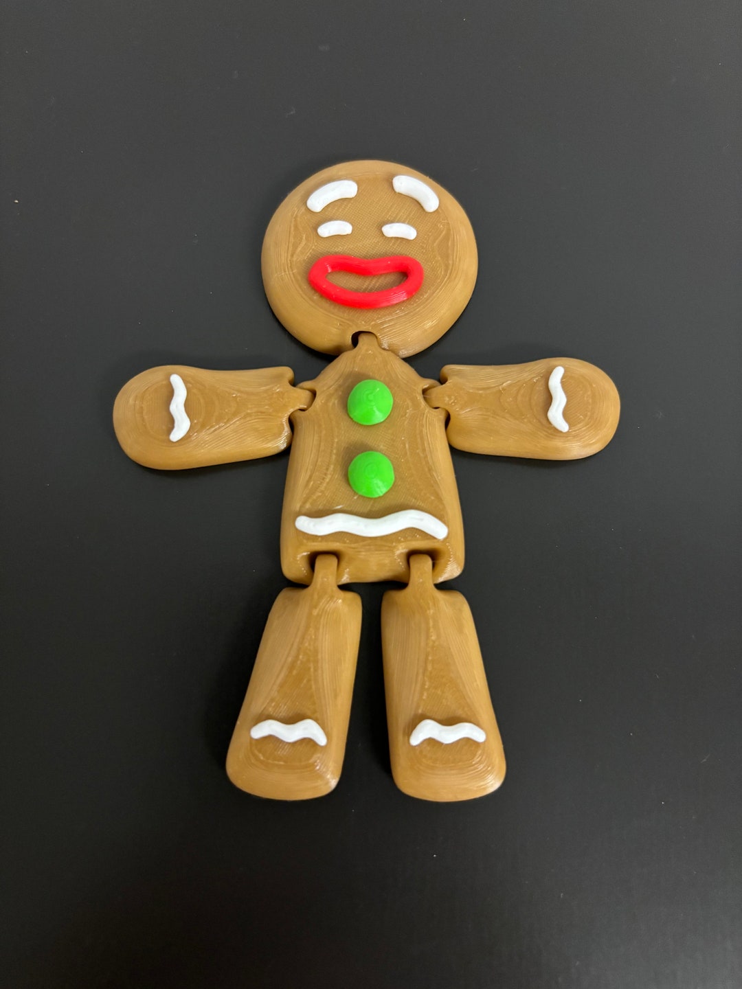 3D Printed Articulating Gingerbread Man - Etsy