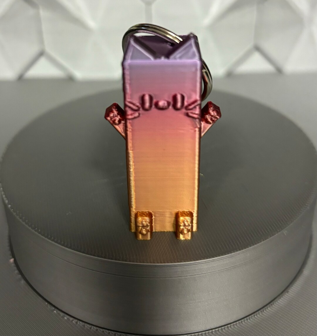 Cute 3D Printed 8-bit Kitty Keychain - Etsy