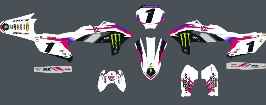 MOTORCYCLE STICKER, DIRTBIKE Graphics, Large Stickers, Digital Printed ...