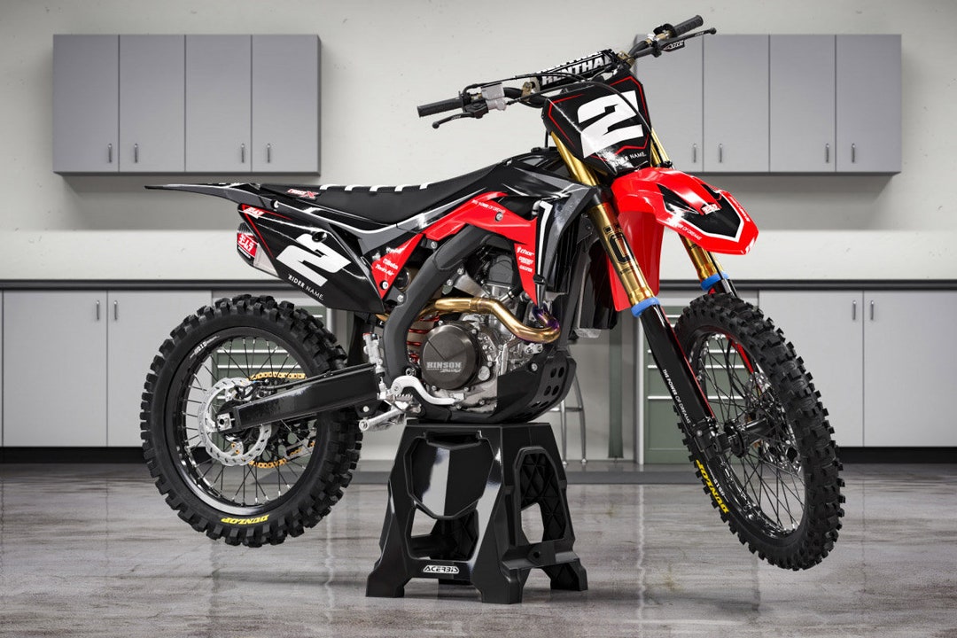 HONDA Motocross Graphics Kit, Decals | Lightning for CR CRF 125-501cc ...