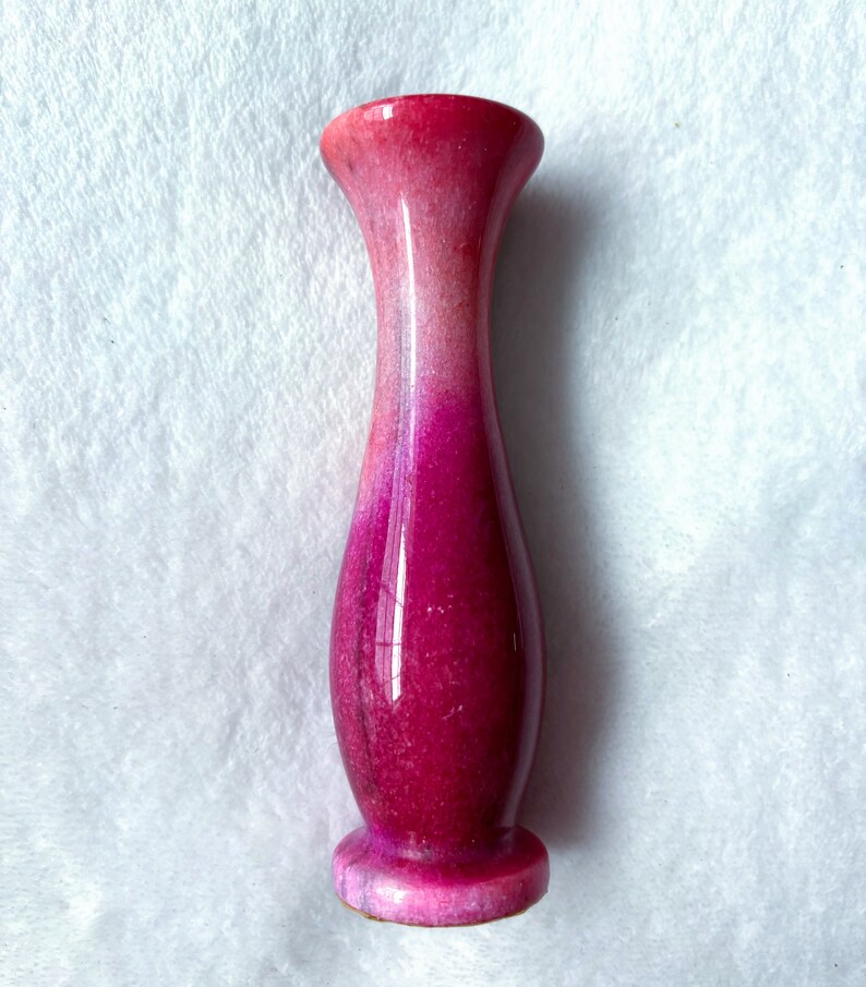 Rare GENUINE PINK MARBLE Vase Made in Taiwan Marble Bud Vase Fuchsia - Etsy