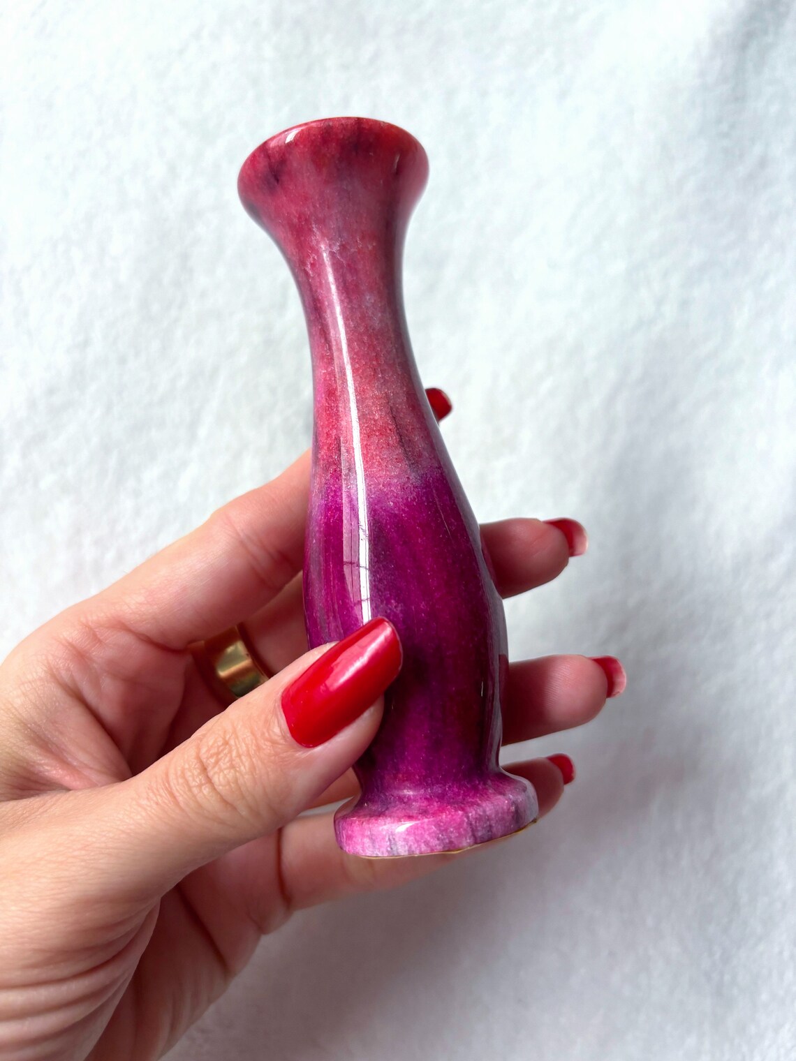 Rare GENUINE PINK MARBLE Vase Made in Taiwan Marble Bud Vase Fuchsia - Etsy