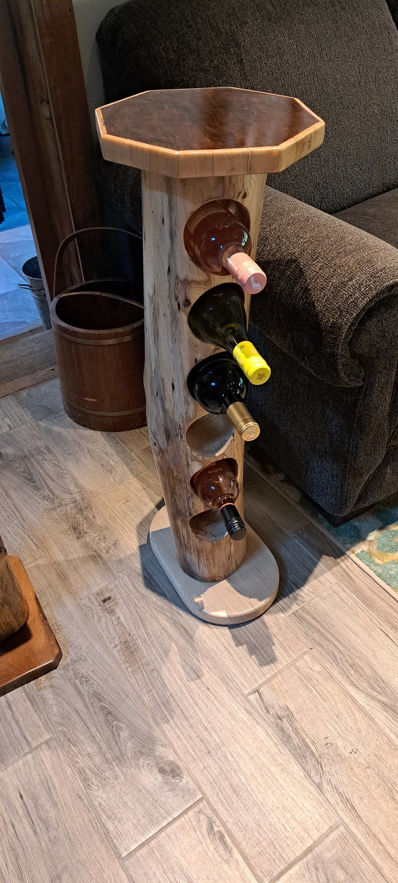 Wood Log Wine Rack - Etsy