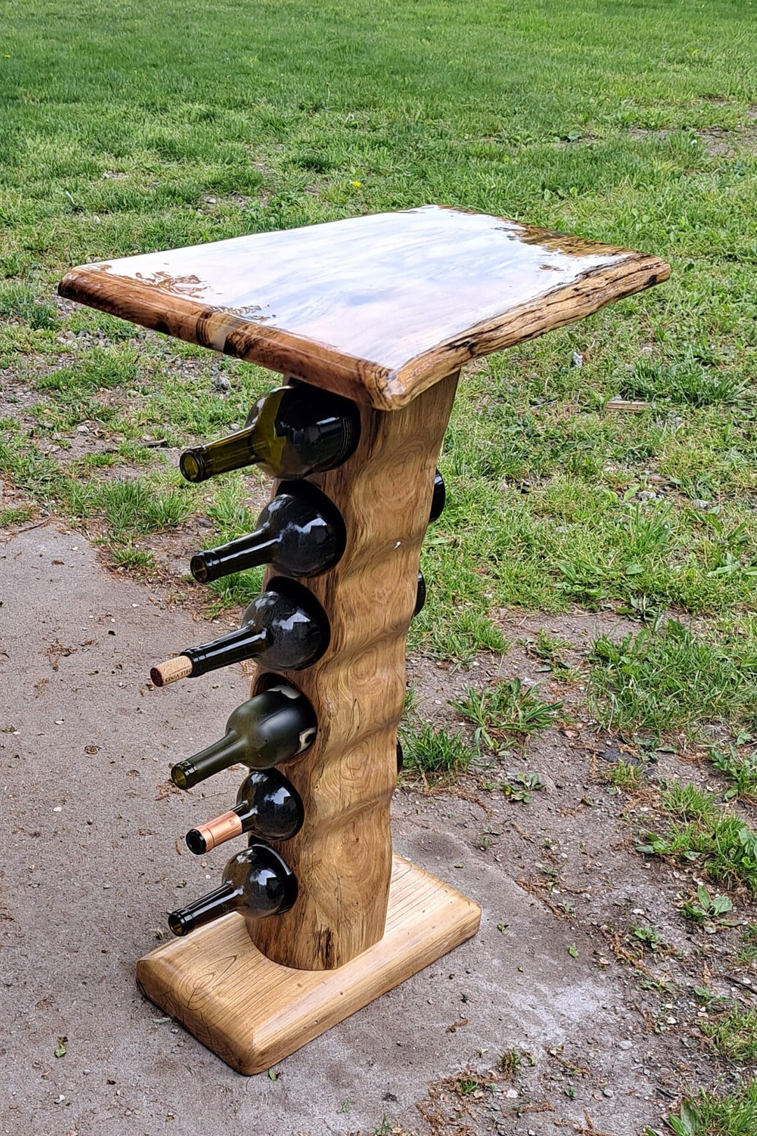 Wood Log Wine Rack/table - Etsy