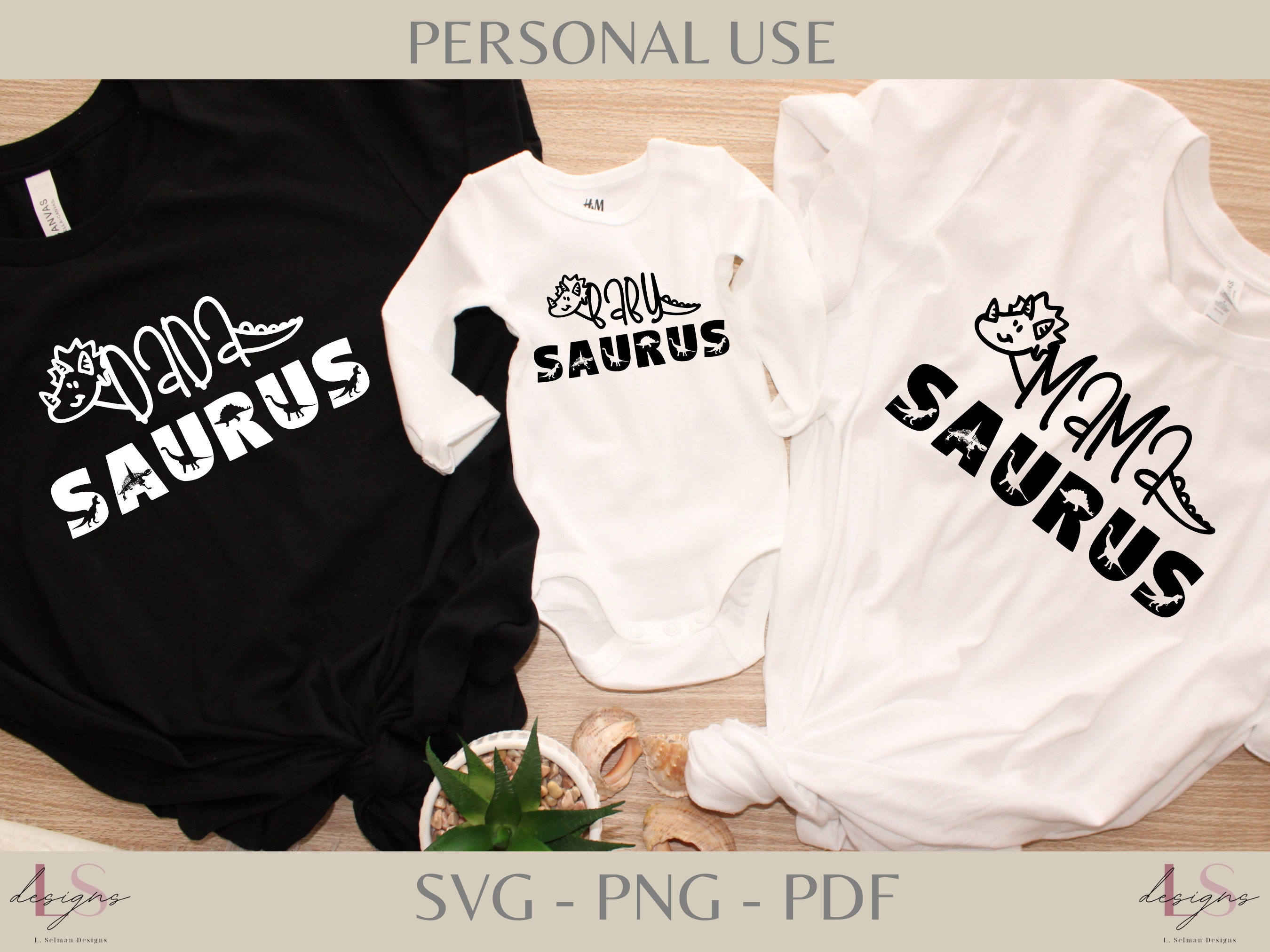 Dinosaur SVG Design, Mommy and Me Dino PNG, Mamasaurus SVG, Babysaurus ...