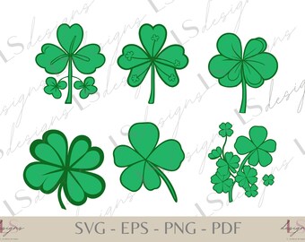 St Patrick's Day Shamrock Clover SVG Bundle - Etsy