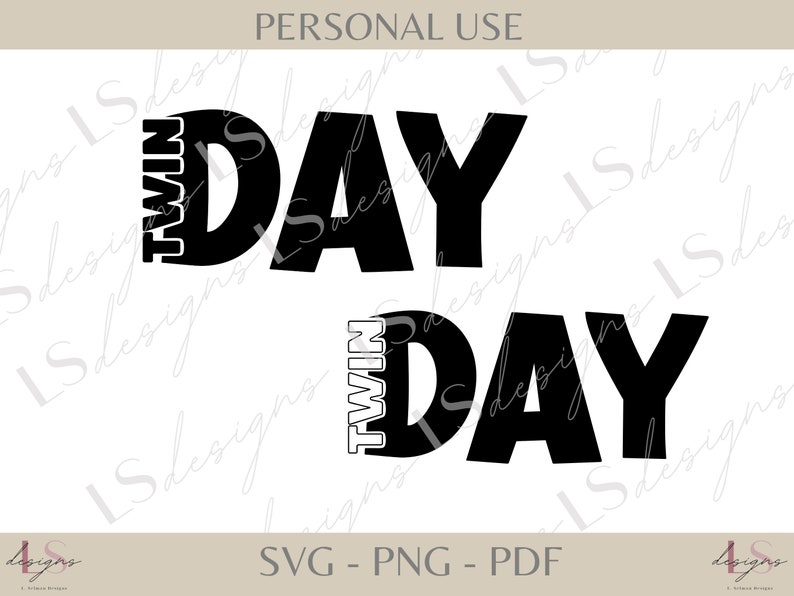 Twin Day SVG Design, Twin Day Shirts SVG File, Twinning, School Twin ...