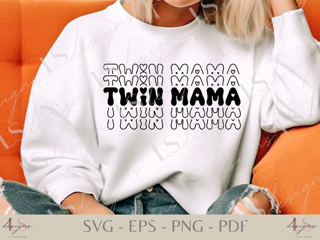 Retro Twin Mom SVG Bundle: Shirt Designs for Cricut & Silhouette ...