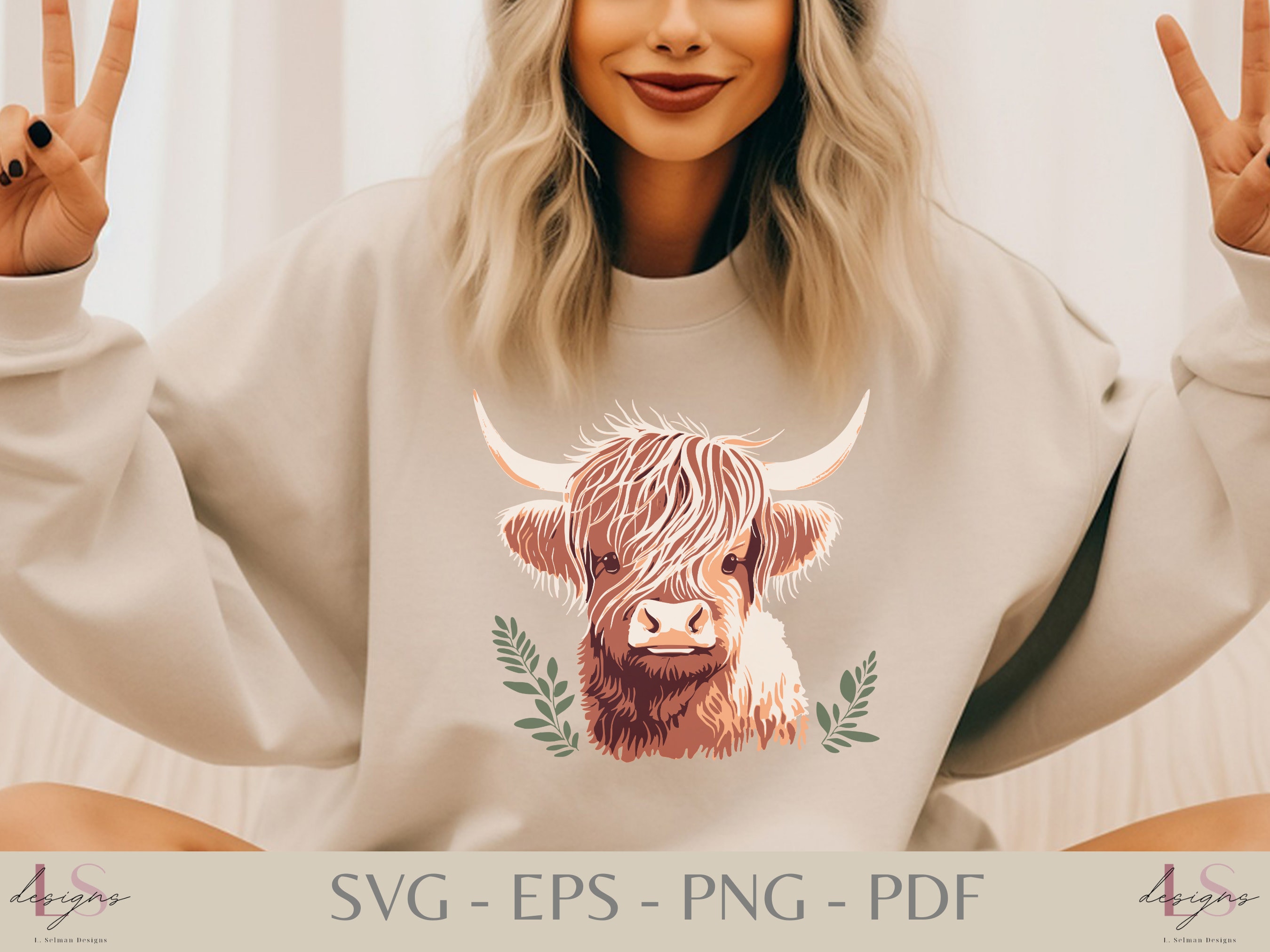 Highland Cow SVG, Highland Cow Cut File, Highland Cow PNG, Cuttable ...