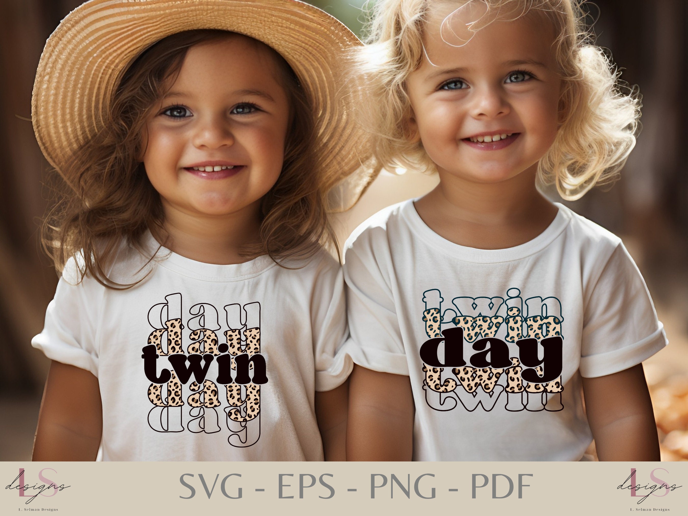 Retro Stacked Twin Day SVG, Twin Day Shirt SVG File, Twinning, School ...