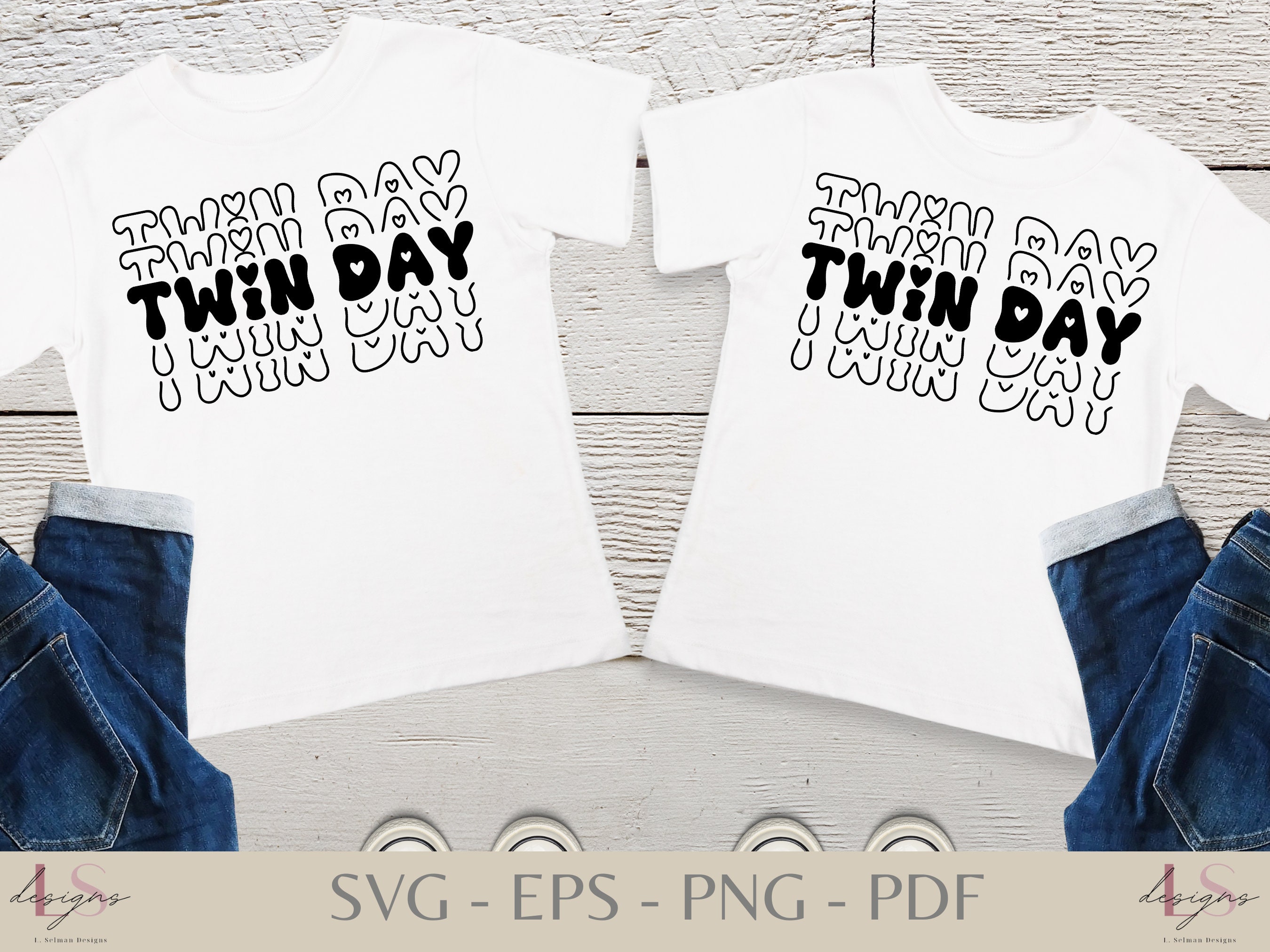 Twin Day SVG Design, Twin Day Shirts SVG File, Twinning, School Twin ...