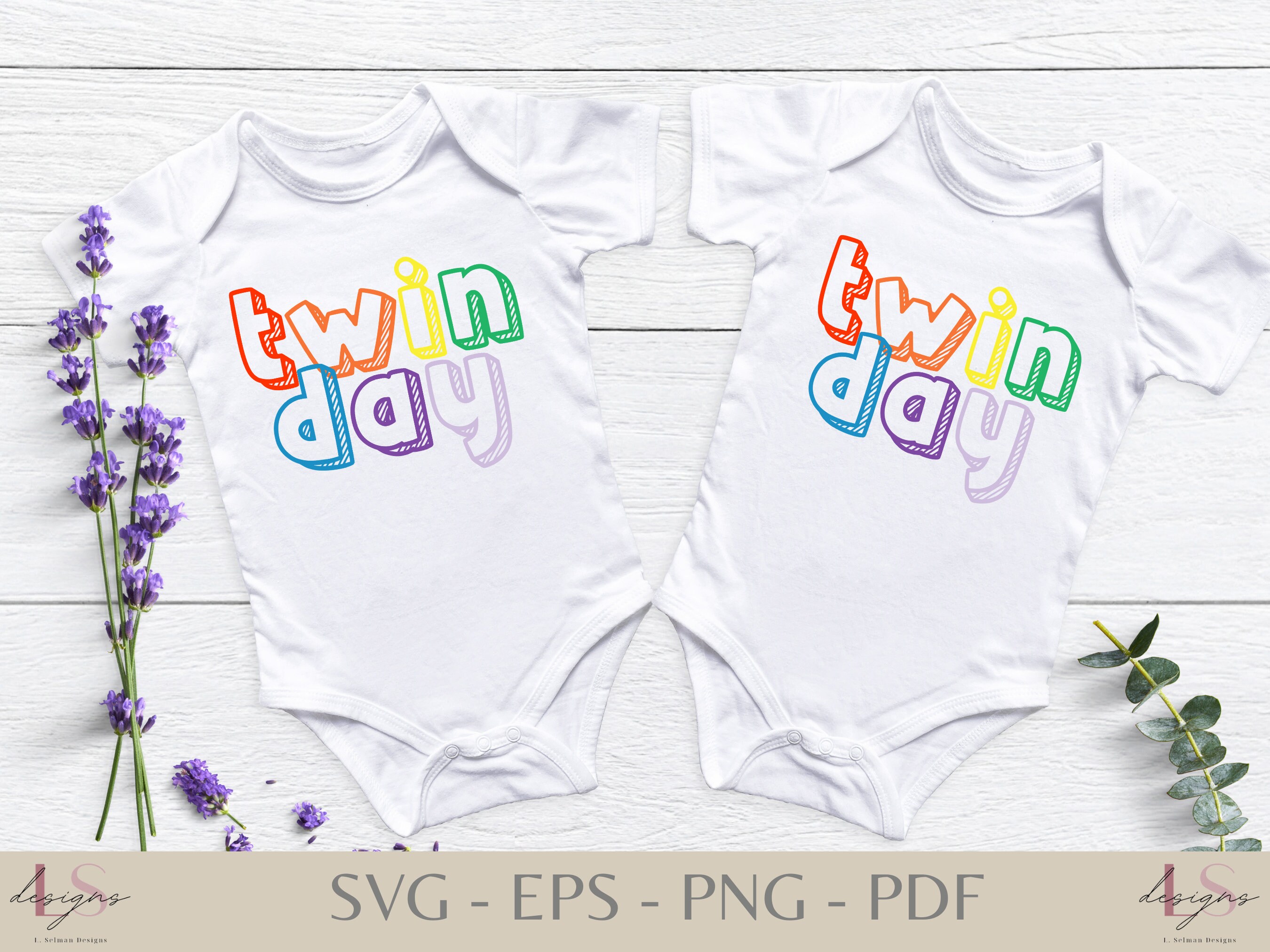 Twin Day SVG Design, Twin Day Shirts SVG File, Twinning, School Twin ...