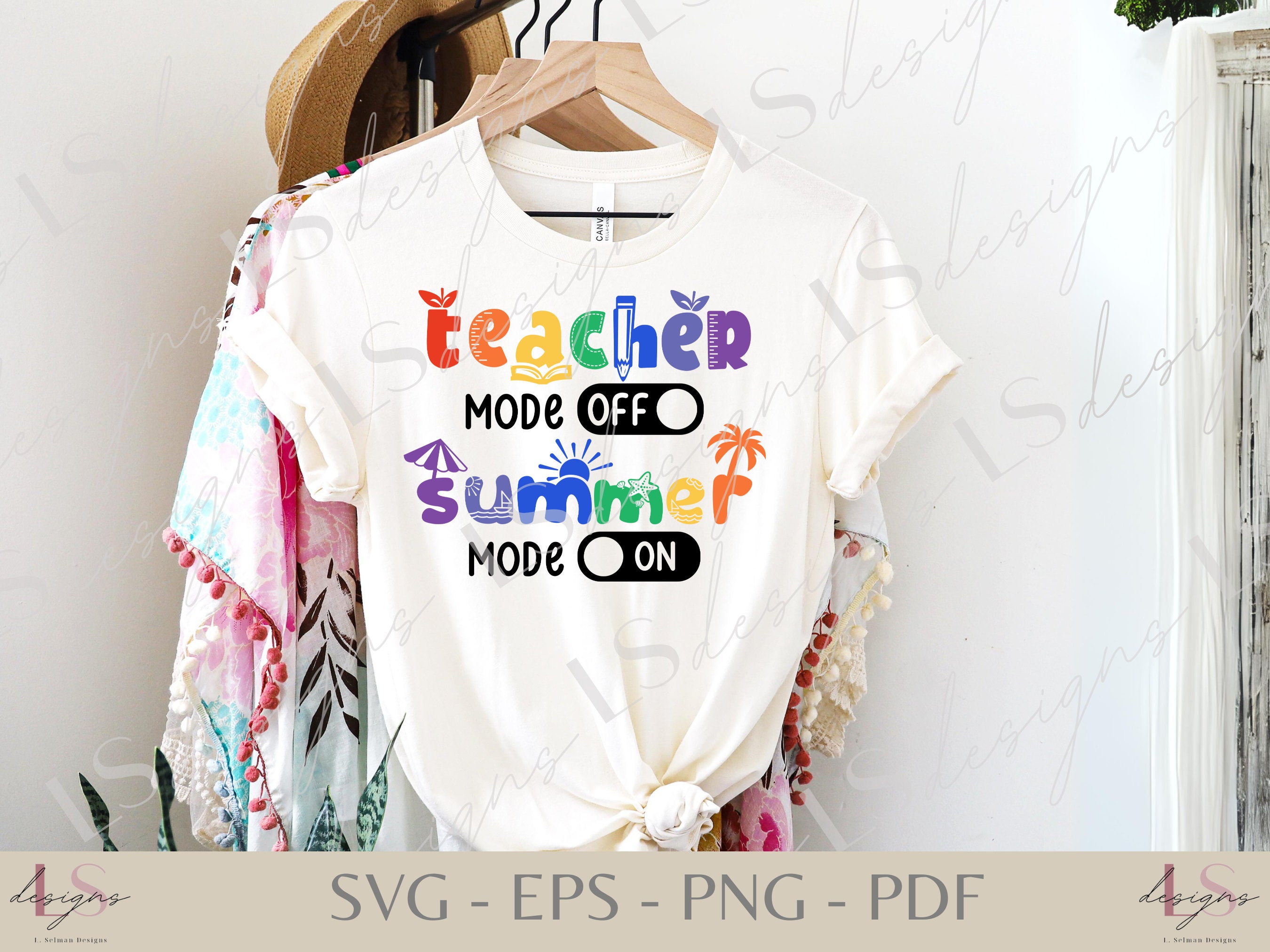 Teacher off Duty SVG: Last Day of School Shirt Design (digital Download ...