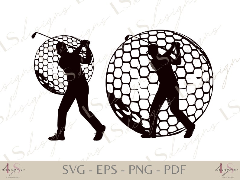 Golf SVG Bundle, Golf Club PNG, Golf SVG Files, Man Golfing Digital ...